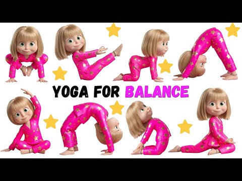 🌈Macha Yoga Routine for Kids | Yoga for balance & Flexibility | 8 Minutes Yoga for Health 🌸