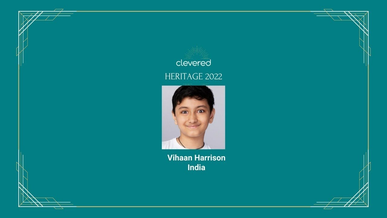 Participant 3- Vihaan Harrison from Rajasthan, India | Heritage 2022 ...