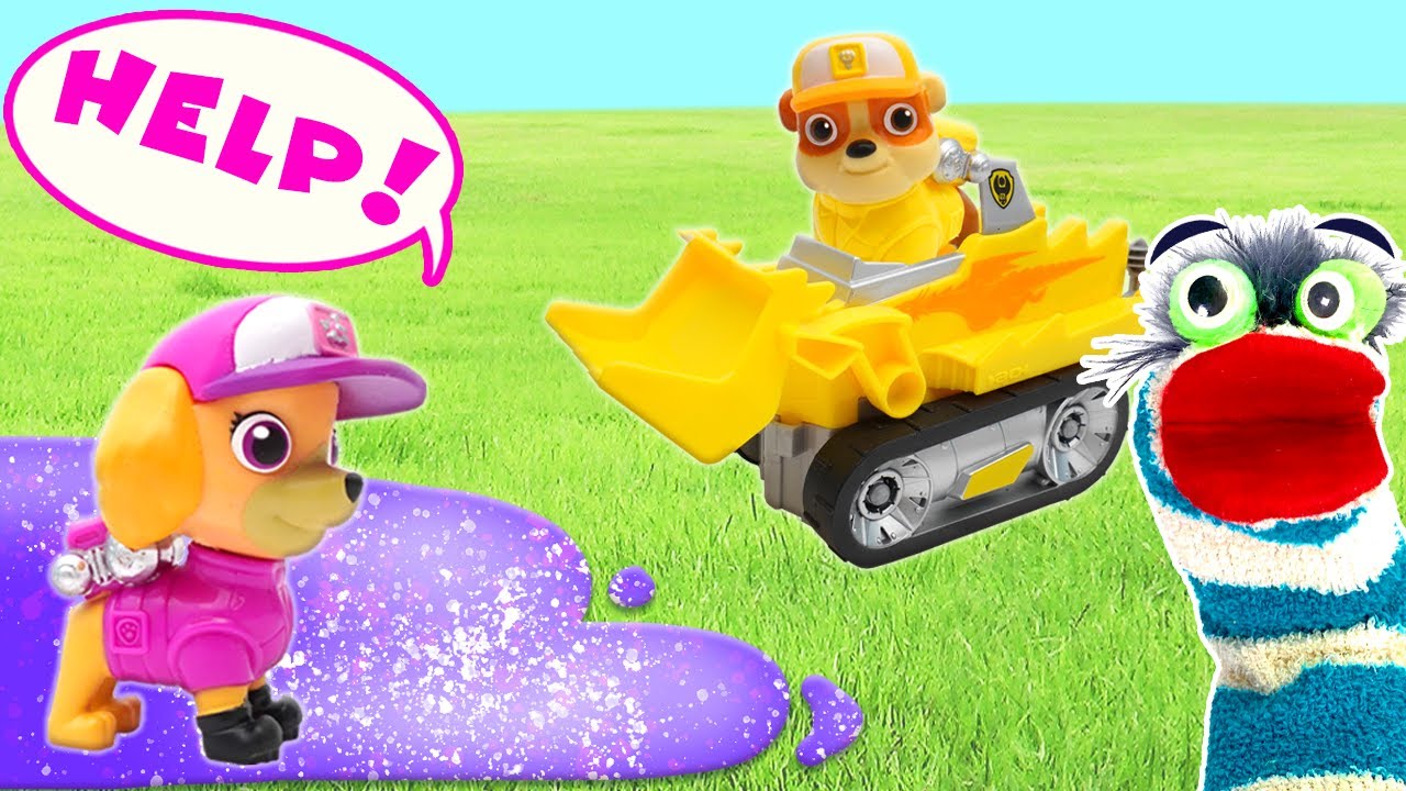 Fizzy and Paw Patrol Friends Get Stuck in Slime | Fun Stories For Kids ...