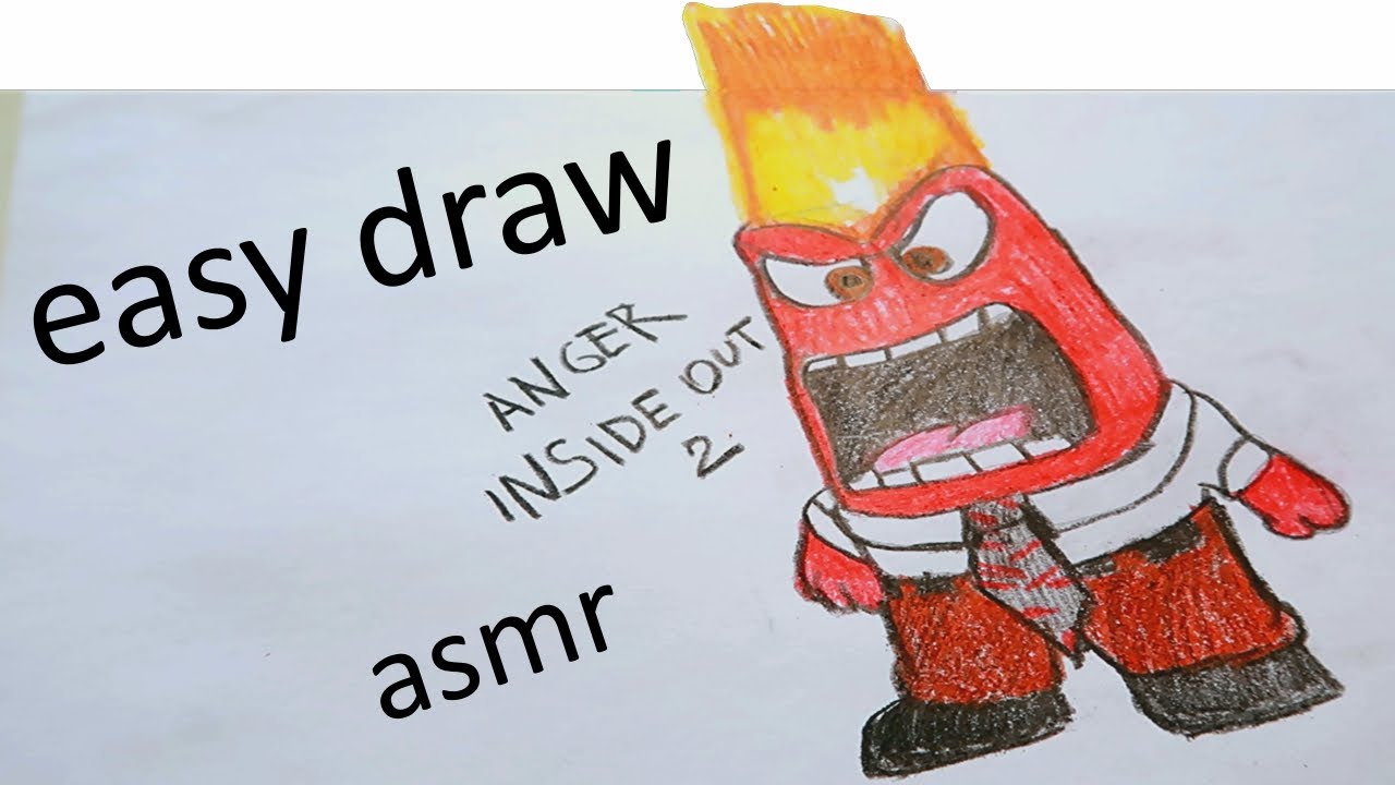 How to Draw Anger from Inside Out | Easy and Fast Draw | drawing video ...