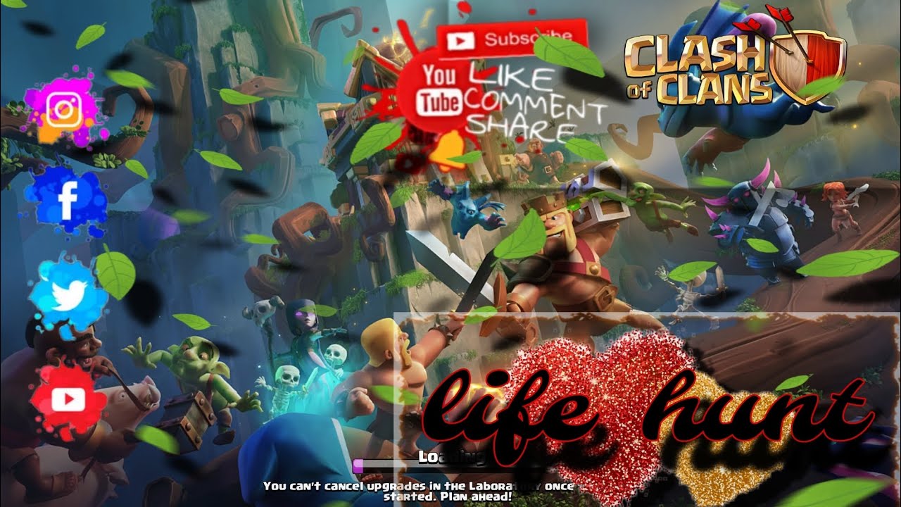 Clash of clans upgrade levels amazing heart shape base set up @Life ...