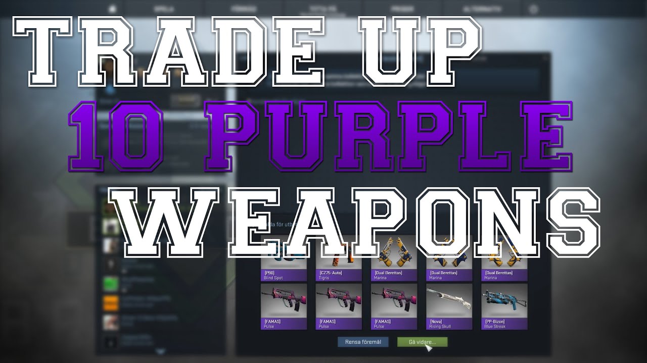 CS:GO - Trade up contract w/ 10 purple weapons - YouTube