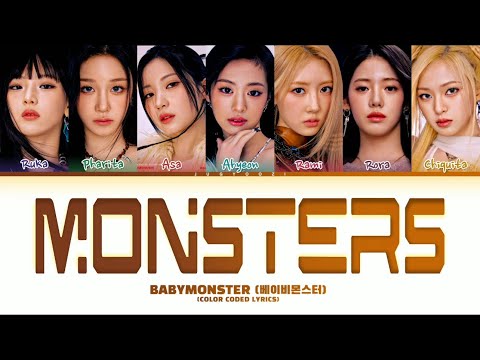 BABYMONSTER- MONSTERS ( Full Song )|| (Color Coded Lyrics )