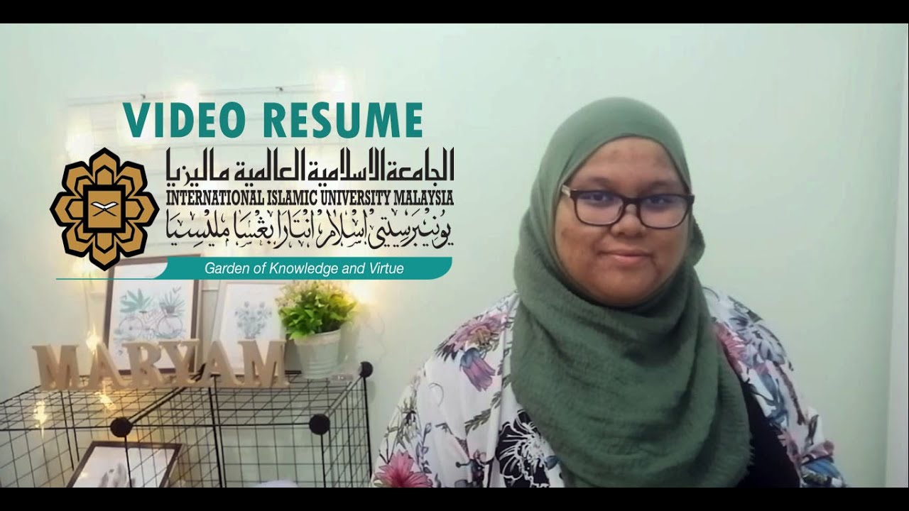 VIDEO RESUME 2020 | MARYAM REZALI | IRKHS | IIUM - YouTube