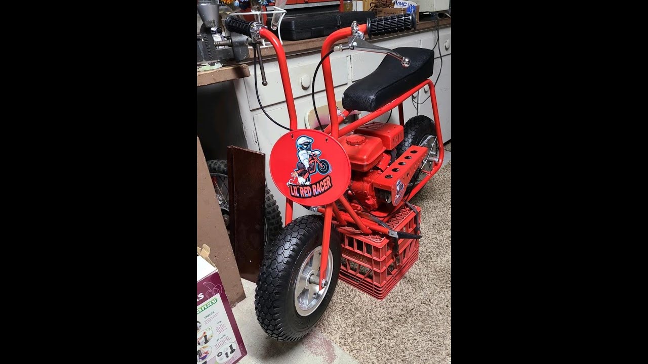 Homemade Mini Bike the "LIL" Red Racer. Build a Mini Bike at Home ...