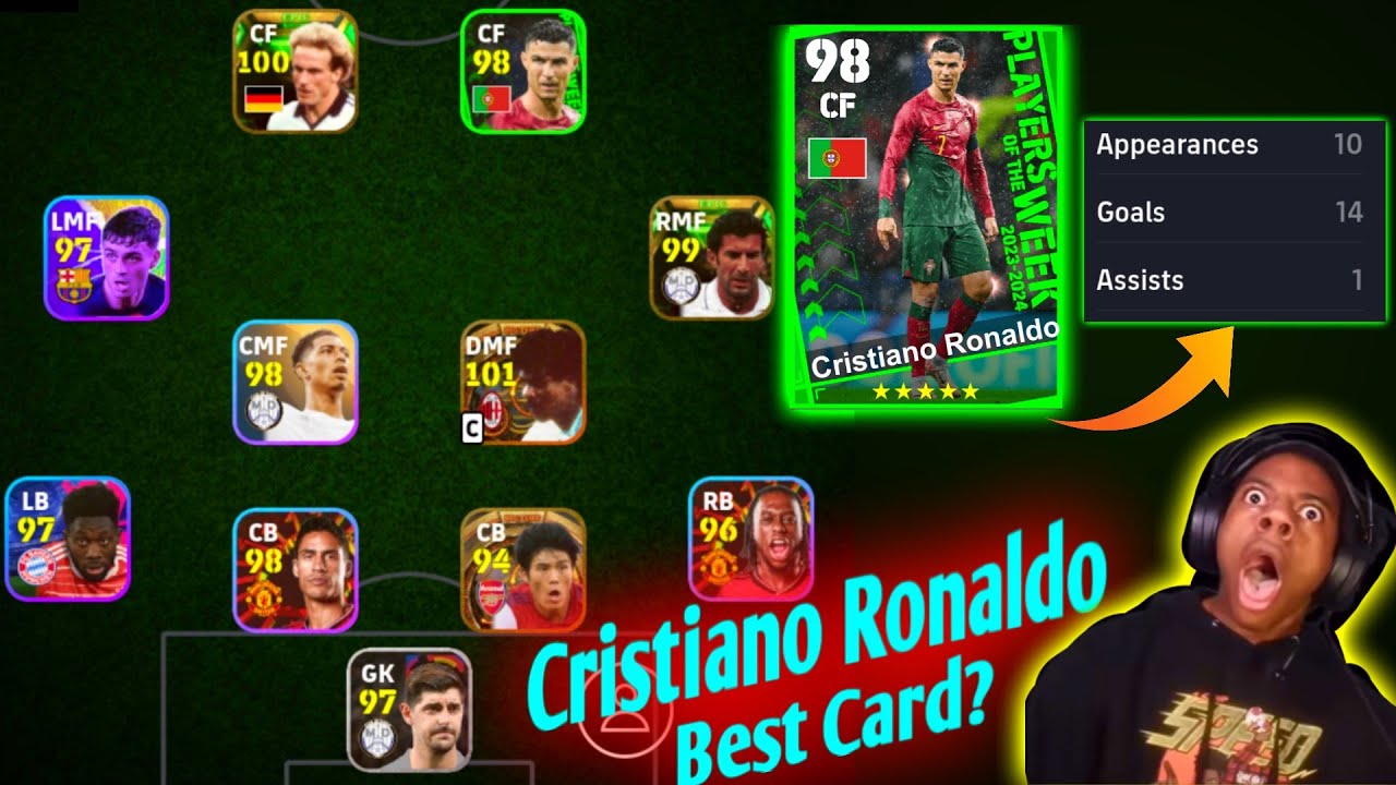 Cristiano Ronaldo Best POTW Card? Long Ball Counter Gameplay Highlight ...