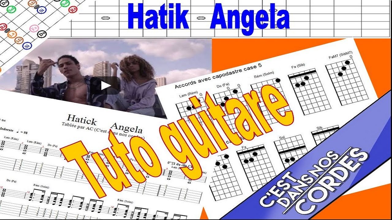 Angela HATIK Tuto Guitare (Tabs) - YouTube