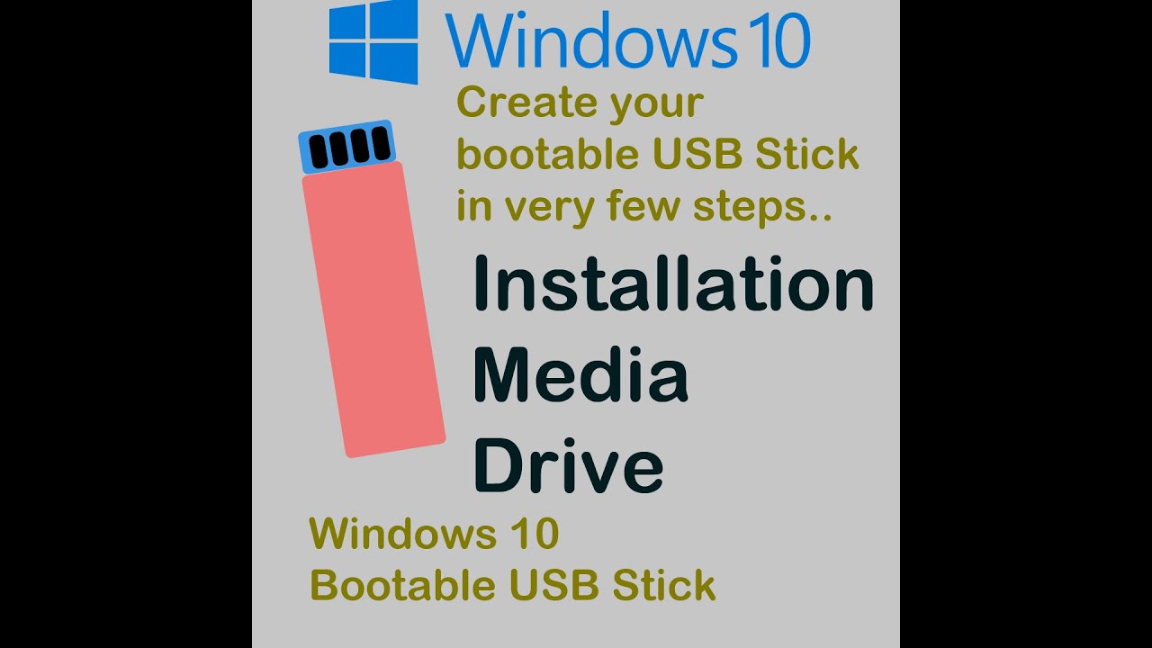 How to make windows 10 bootable USB stick? - YouTube
