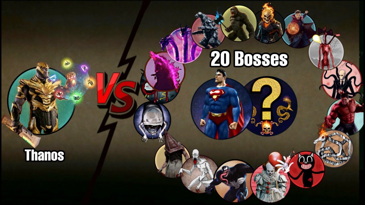 THANOS with Infinity Gauntlet Vs 20 Legendary + Apex Legendary Bosses ...