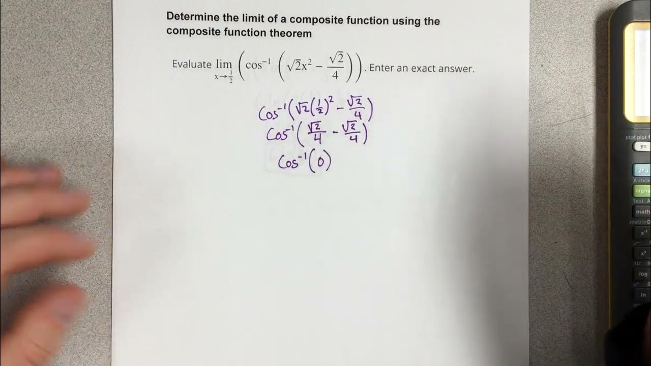 Determine the limit of a composite function using the composite ...