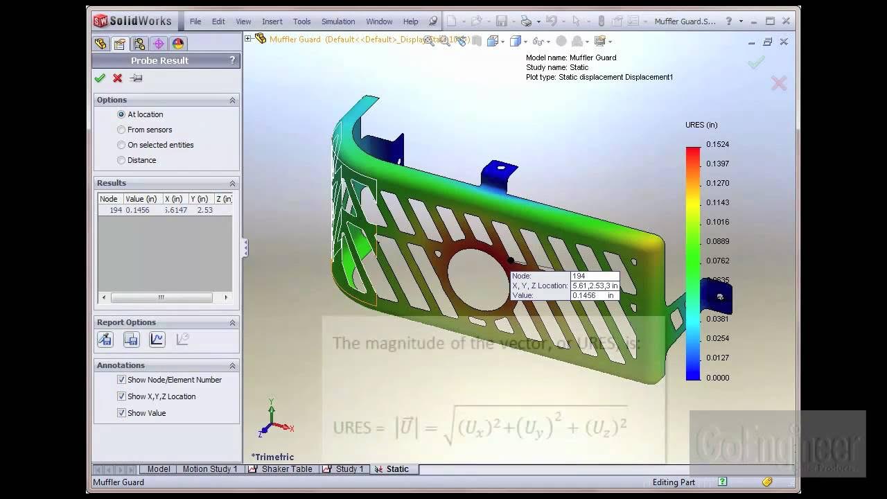 SOLIDWORKS Simulation - Explanation of URES in Simulation Plots - YouTube