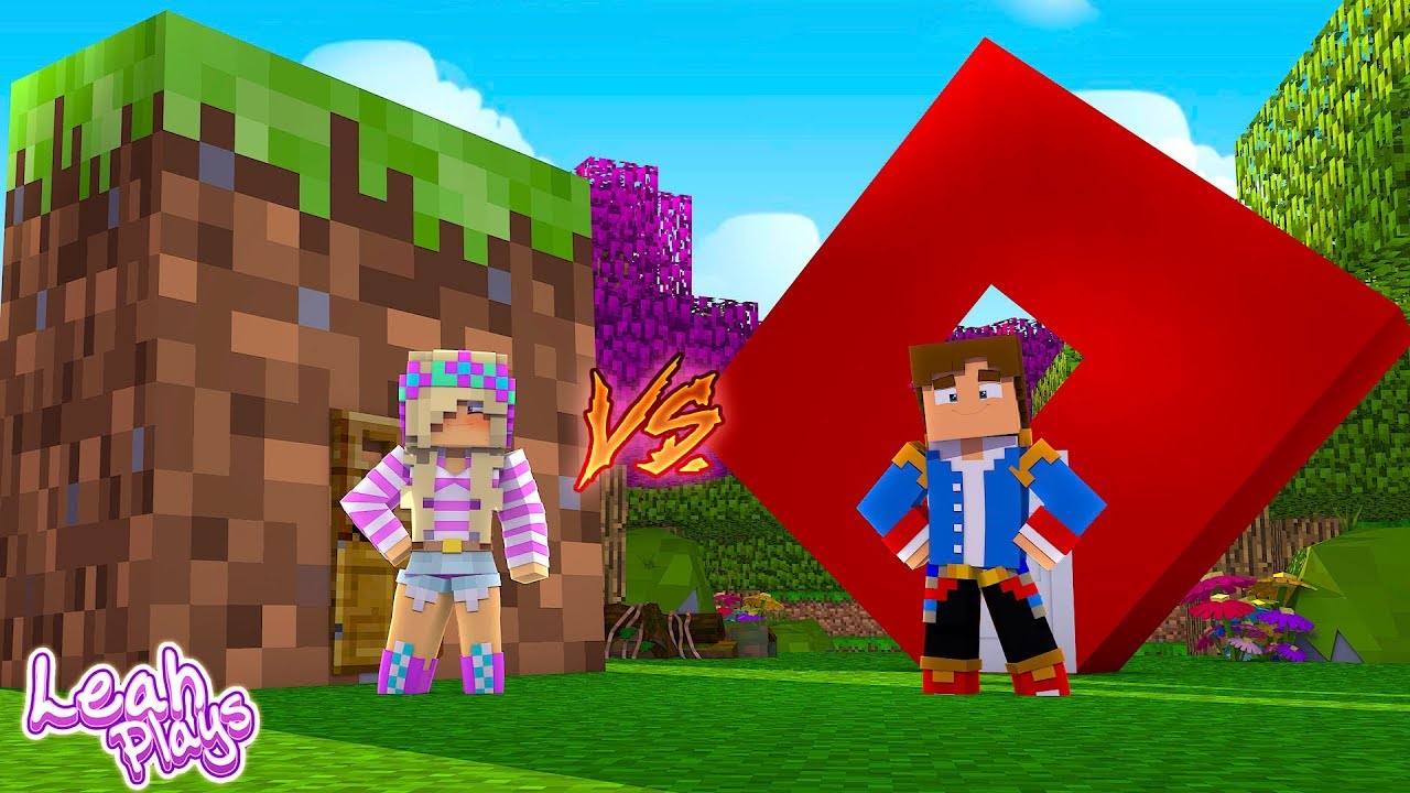 Minecraft Little Leah Plays - MINECRAFT HOUSE VS ROBLOX HOUSE!!! - YouTube