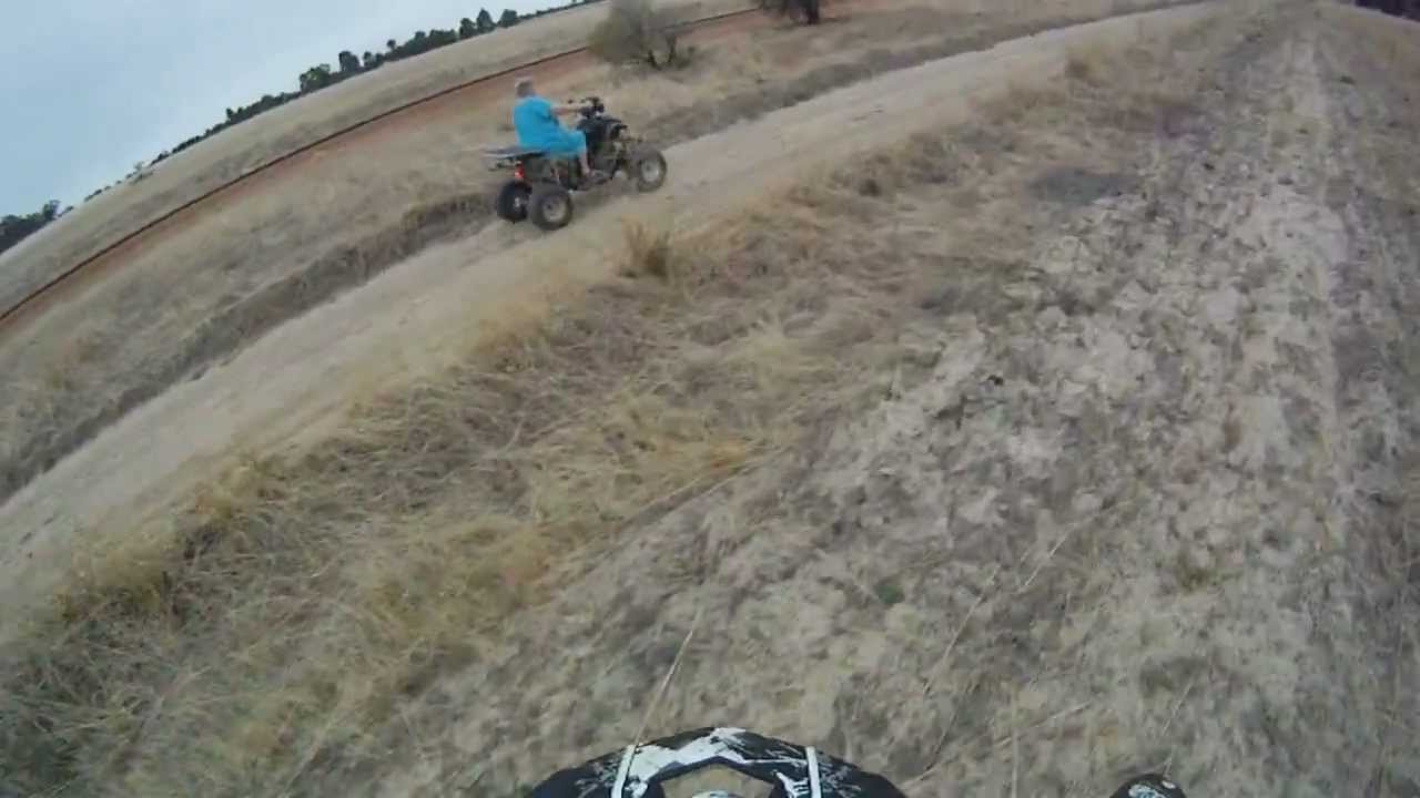70 year old granny first time riding quad bike - YouTube