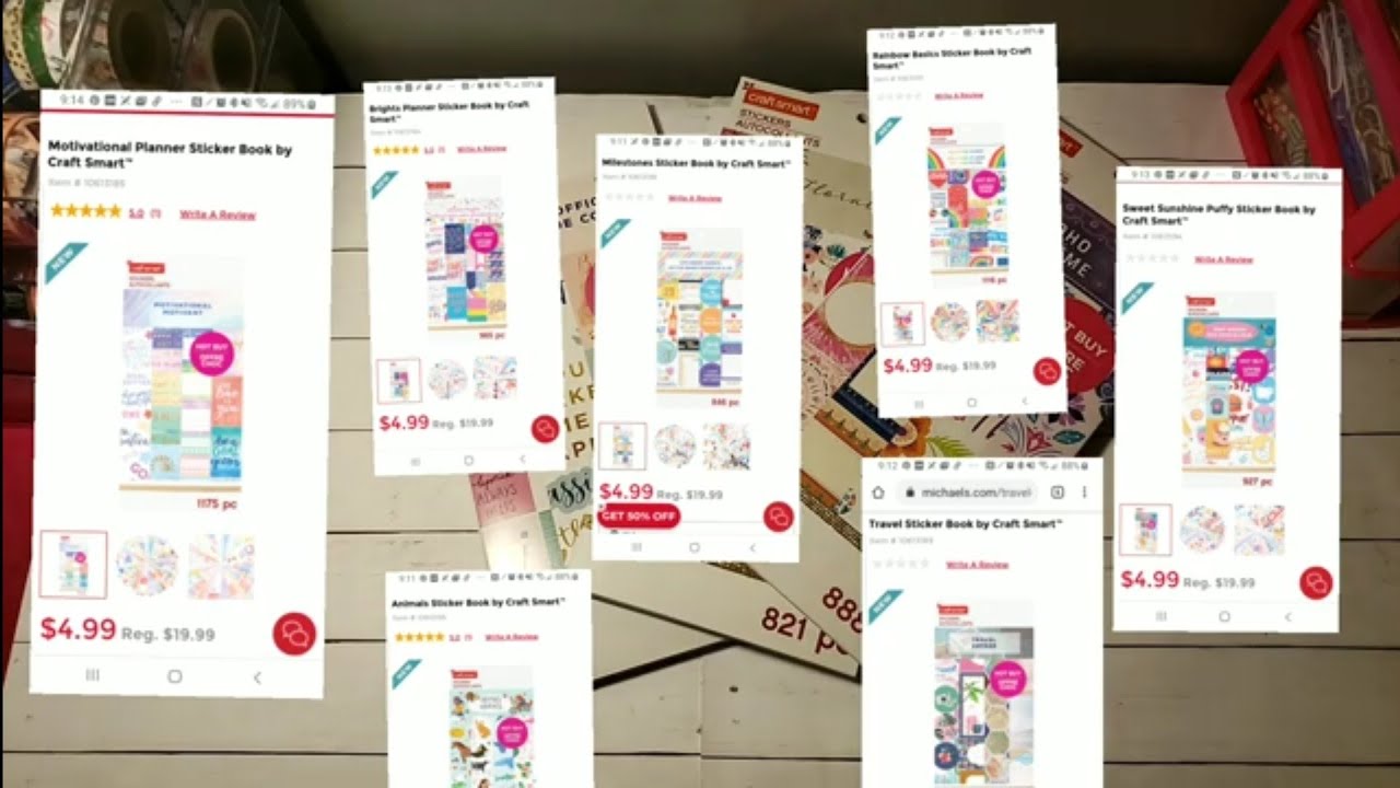 $3.75 **NEW**Craftsmart Stickerbooks!! - YouTube