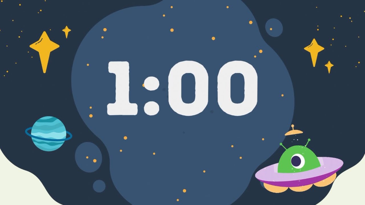 1 Minute Space Timer with Lofi and Chime 🚀 ⌢ ۪۫ - YouTube