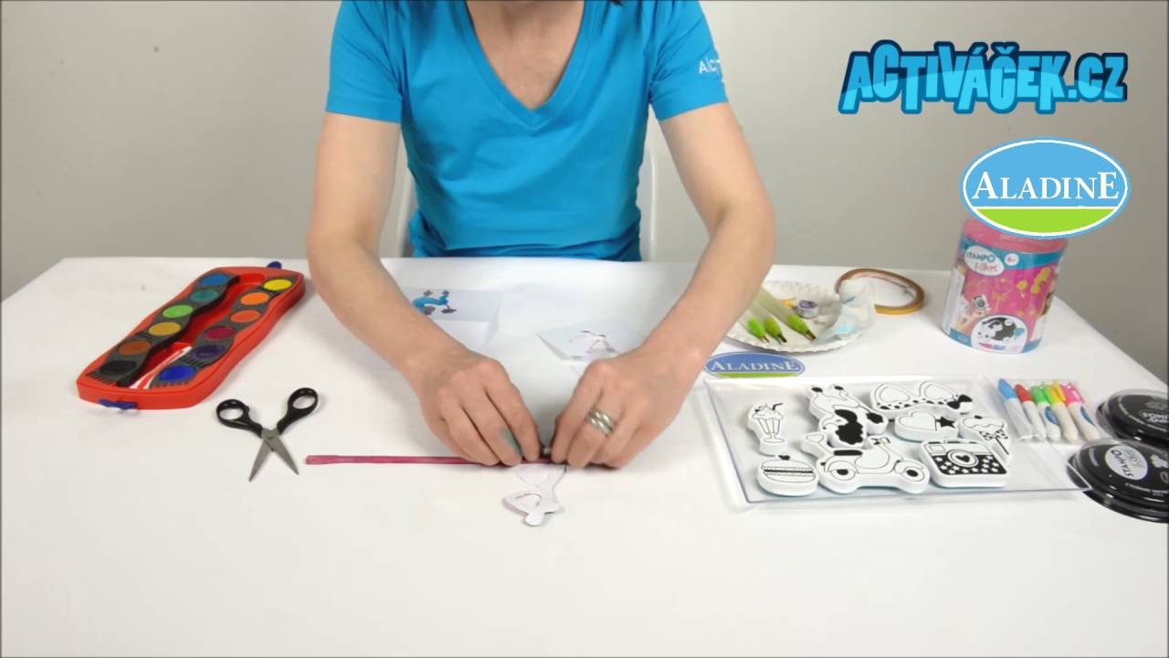Jak využít dětská razítka - YouTube