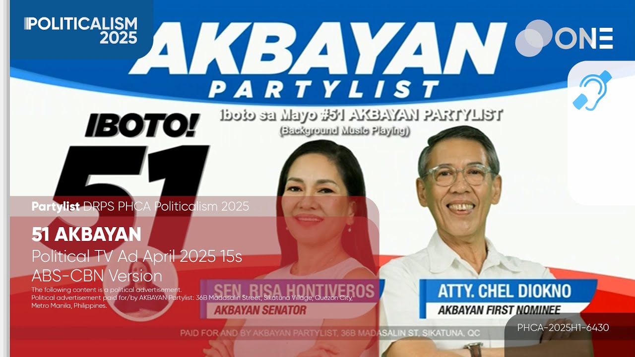 AKBAYAN Partylist Political TV Ad April 2025 15s with Risa and Chel ...