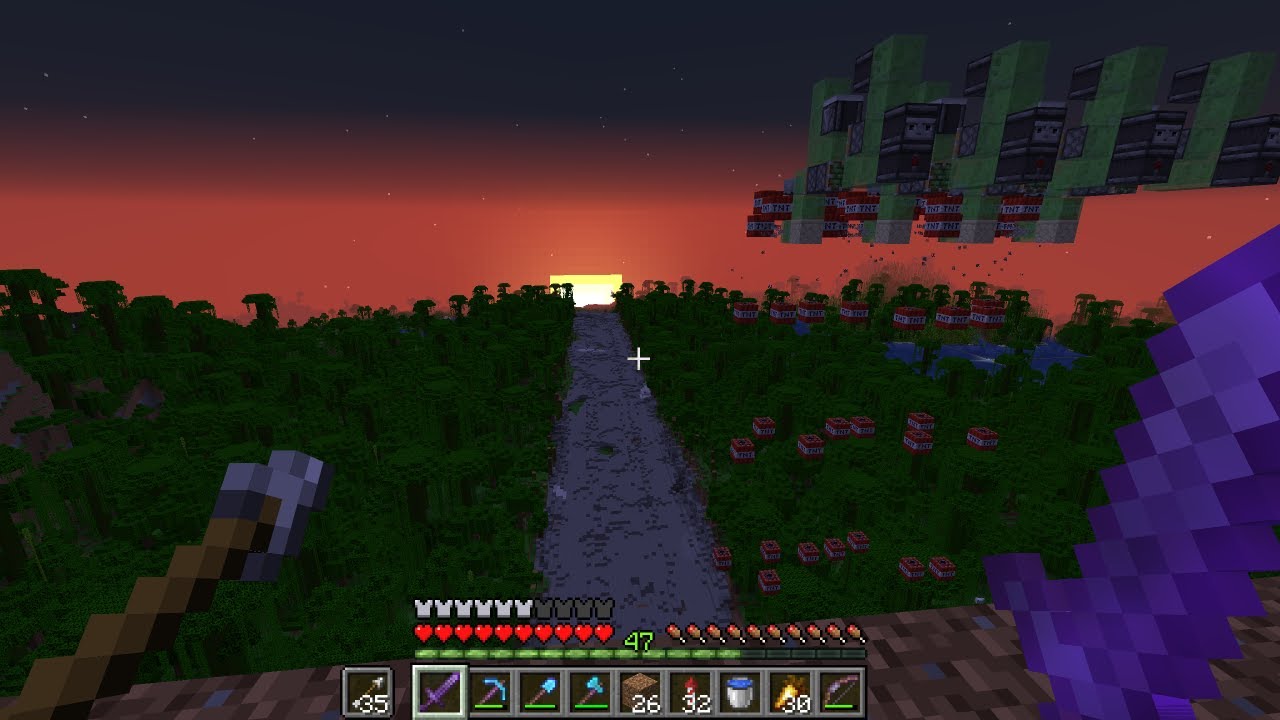 Working on a Minecraft perimeter - YouTube