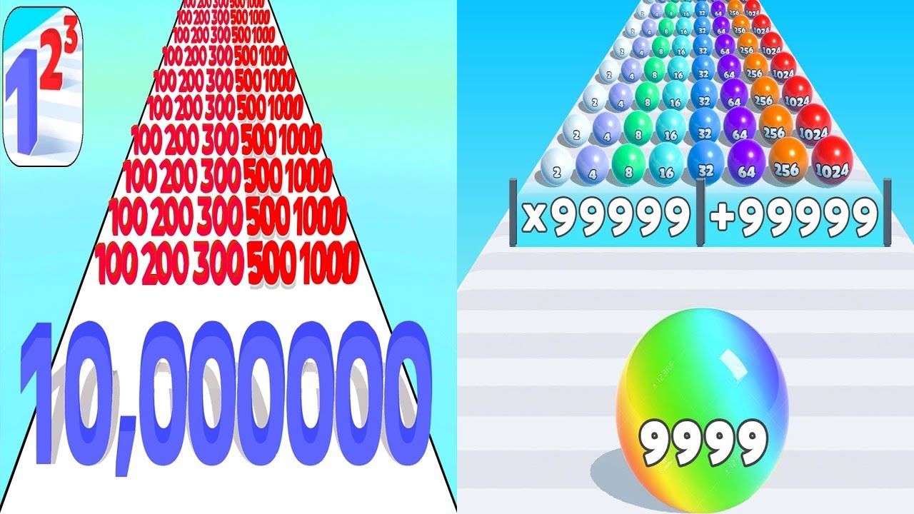 Number Master VS Numbers Ball Blend Challenge - ALL LEVELS Gameplay ...