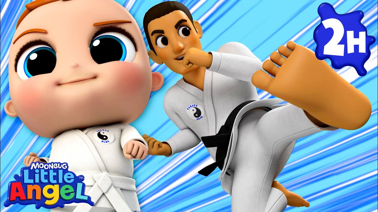 Karate Song 🥋 | Little Angel 2 Hour Compilation | Home Learning for ...