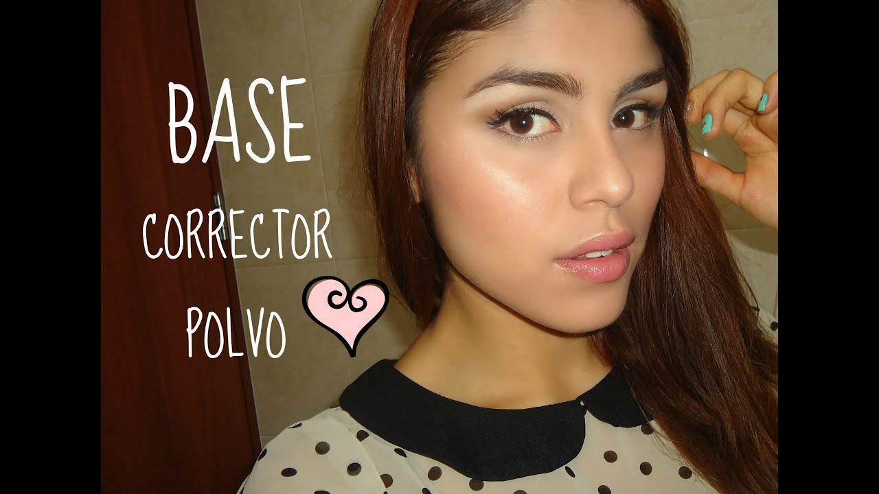Como aplicar Base, Corrector y Polvo ♡ - YouTube