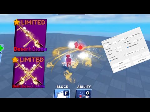 Desert Blade + Dual Desert Blade (Showcase) auto-clicker 1V1-Blade Ball - YouTube