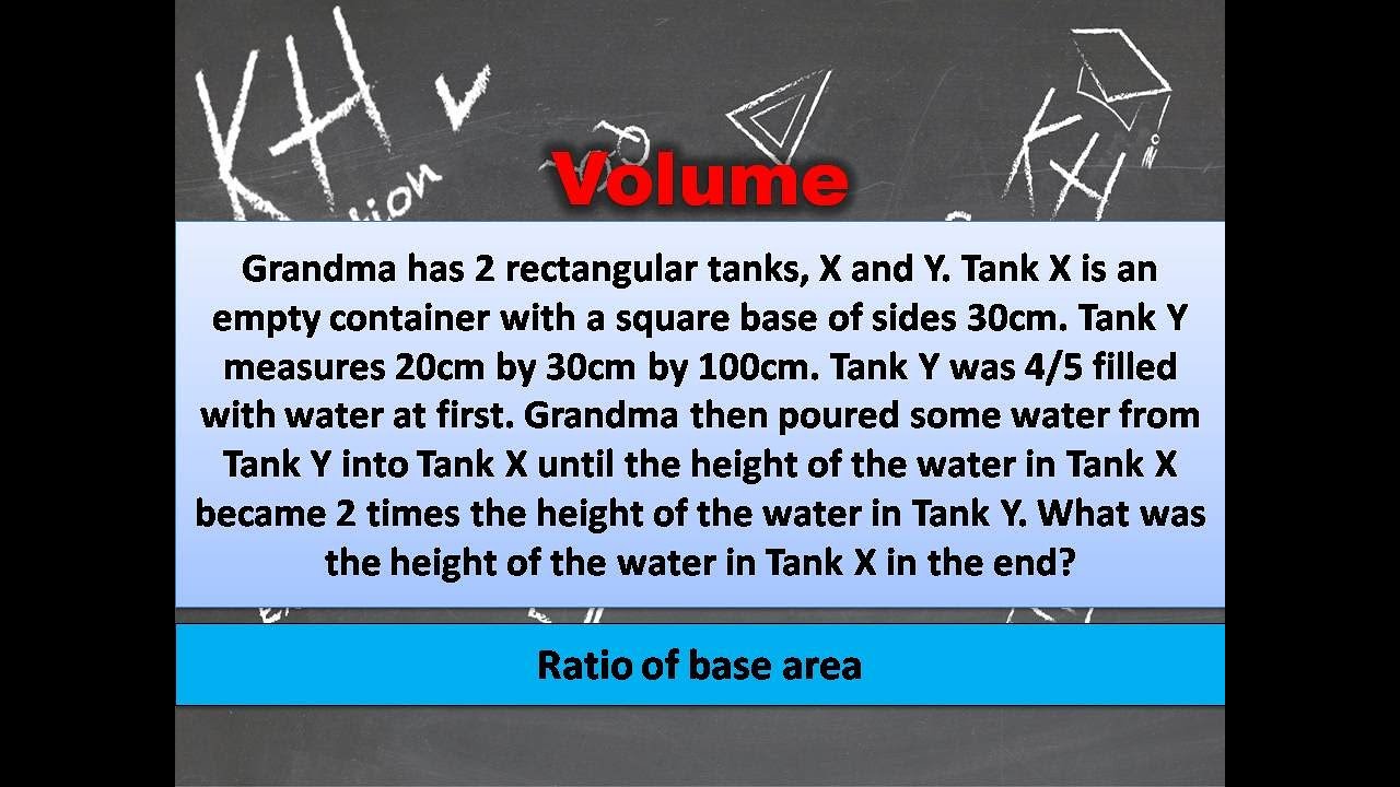 Volume (Ratio of base area) #08052020 Q17 - YouTube