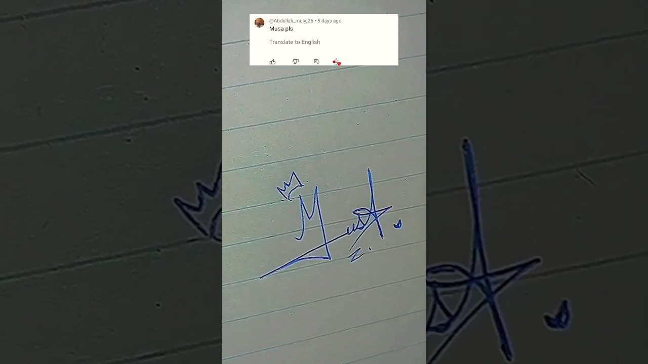 Musa name signature [comment your name]#shorts #signature #like #share ...