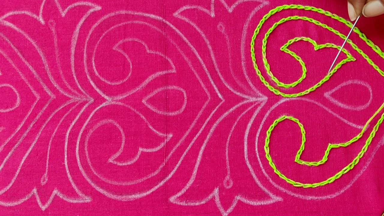 Hand embroidery nakshi kantha design stitch tutorial,নকশীকাঁথা নকশা ...