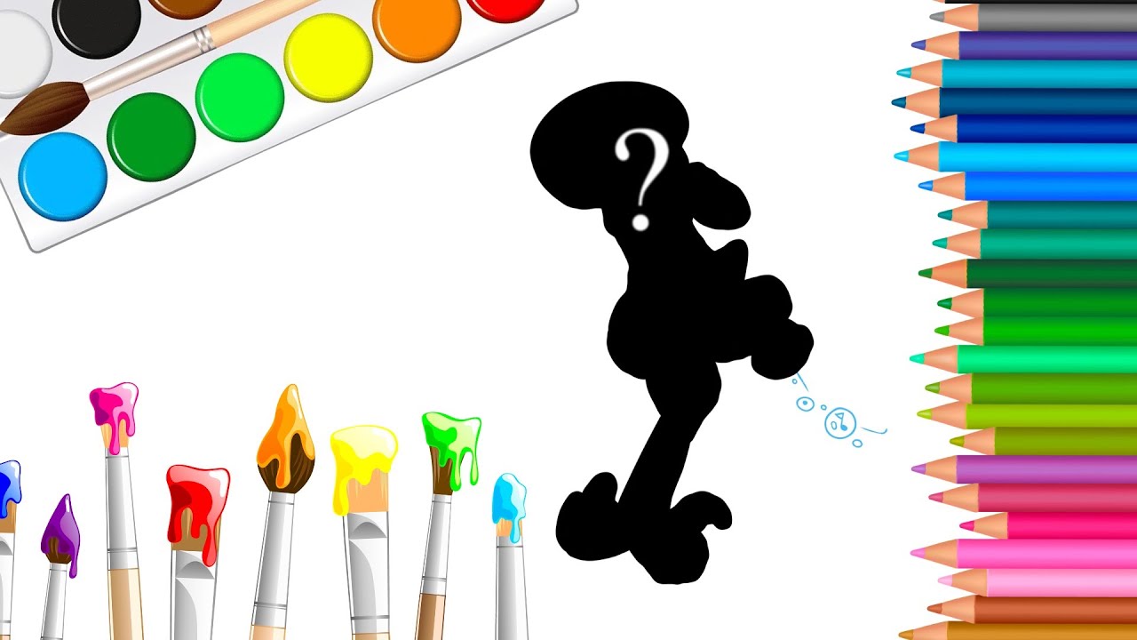 Drawing Squidward from SpongeBob SquarePants | RELAX painting for kids ...