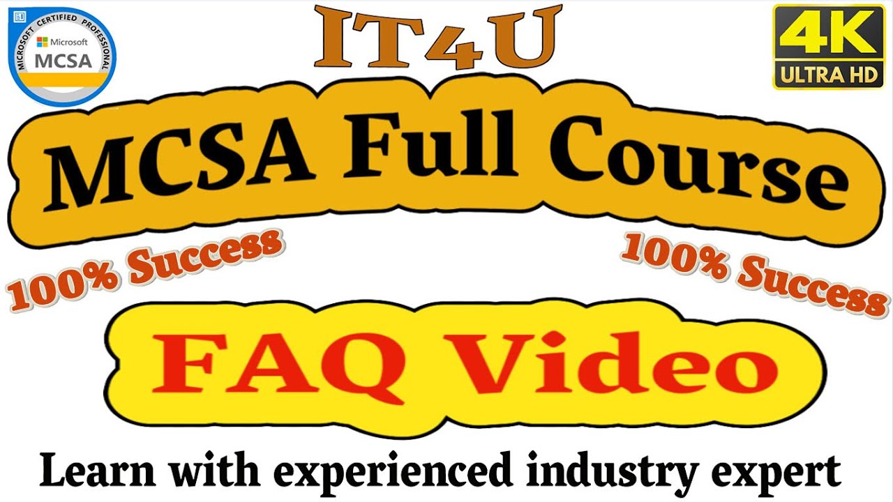 MCSA FAQ - MCSA Full Course @IT4U #mcsa #mcsa2023 #hyperv #windows11 # ...