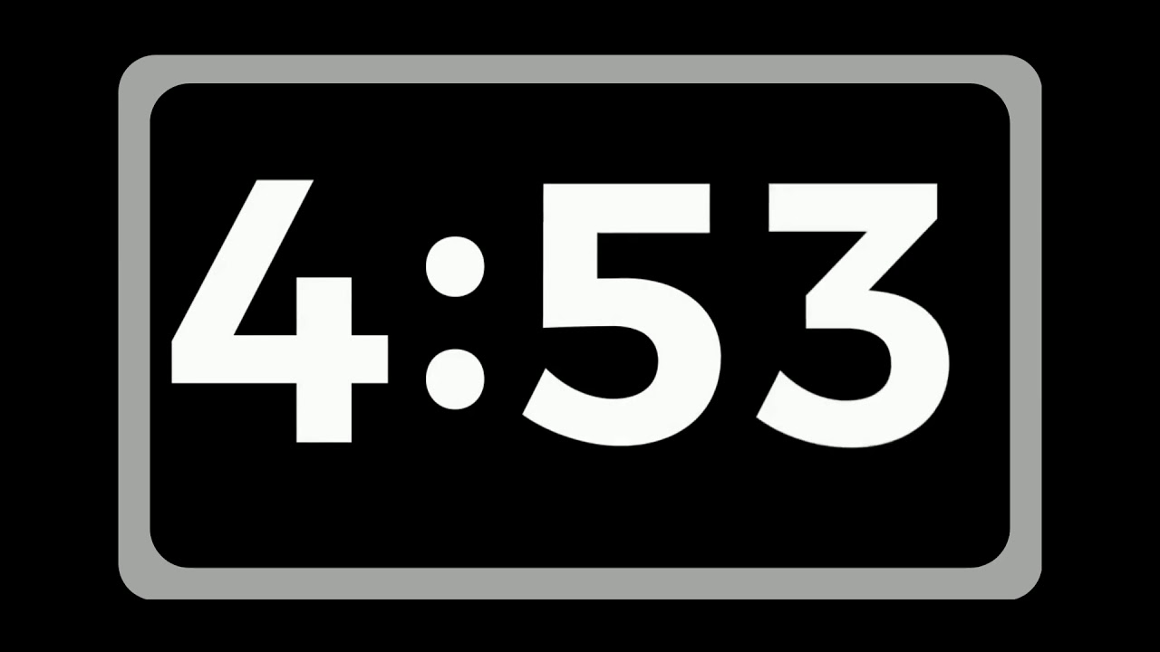 5 minute digital timer with clock ticking sound - YouTube