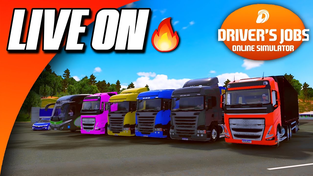 🔥LIVE ON🔥 DRIVERS JOBS ONLINE SIMULATOR - JOGANDO COM OS INSCRITOS ...