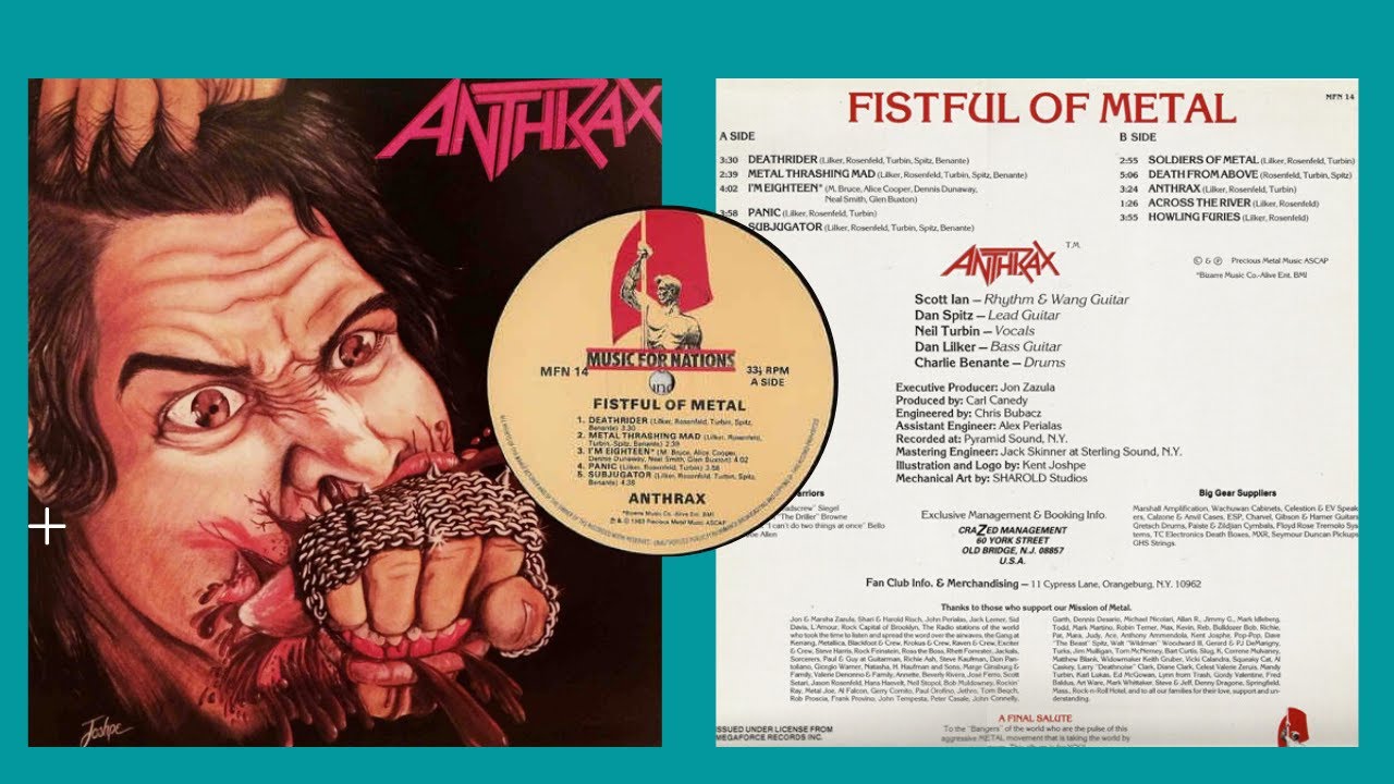 Anthrax "Fistful of Metal" (1984) Full Album | Vinyl Rip - YouTube
