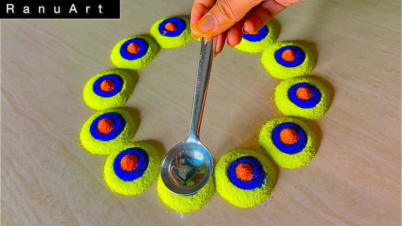 Easy Swan 🦢 Beautiful Rangoli designs | Simple Rangoli designs ...