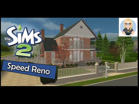 The Sims 2 Speed Reno: 105 Sim Lane! | Beautiful solid brick traditional home