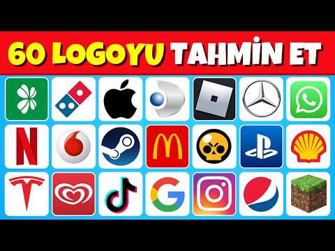 Logoyu Tahmin Et 🔥 Logo Bulmaca | 60 Soruyu 3 Saniye İçinde Bilmece | Logo Yarışması