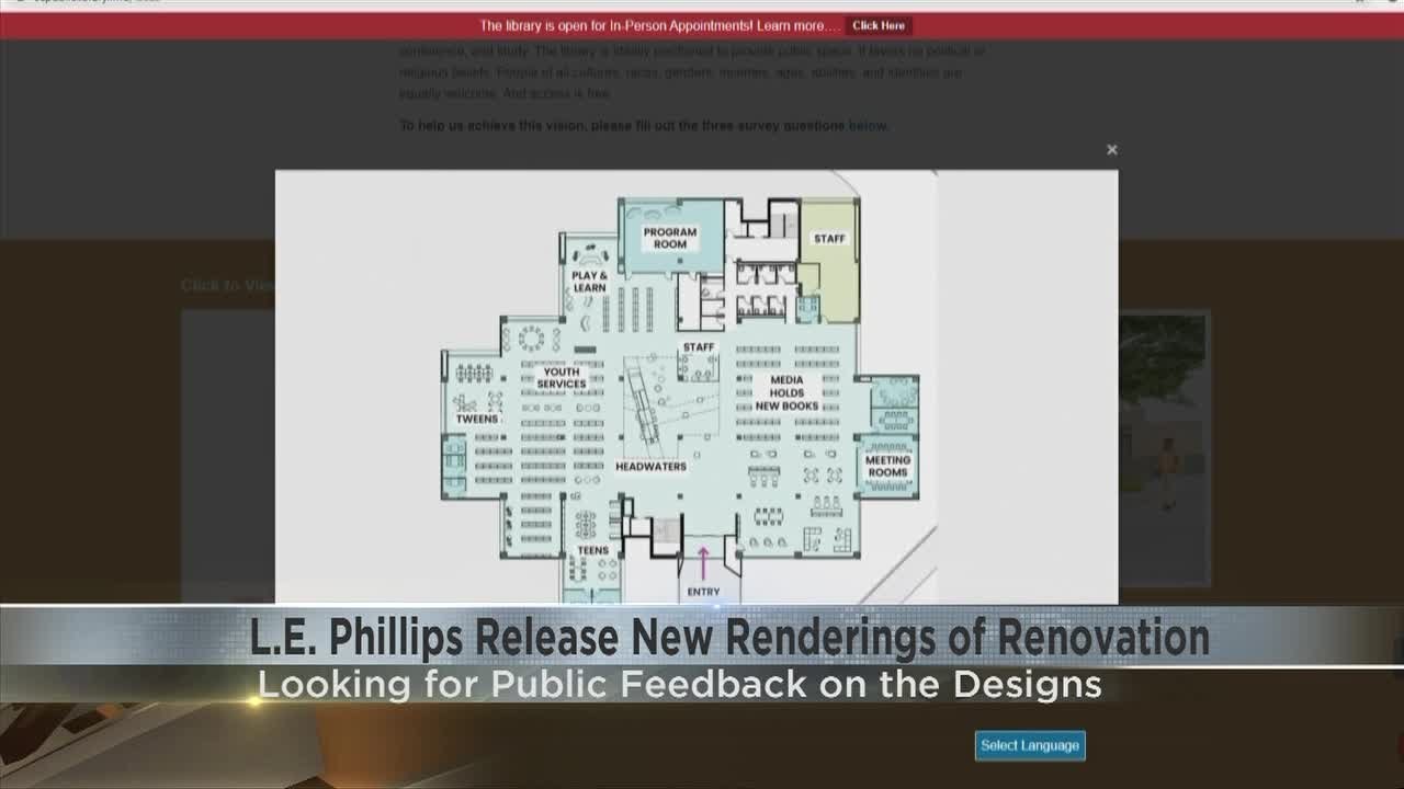 L.E. Phillips Library releases renderings of 2021 renovations - YouTube