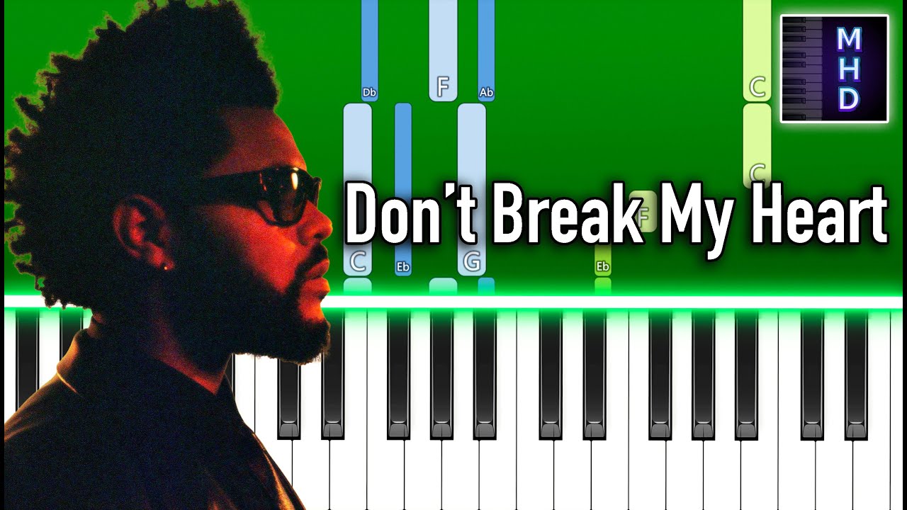 The Weeknd - Don’t Break My Heart - Piano Tutorial - YouTube