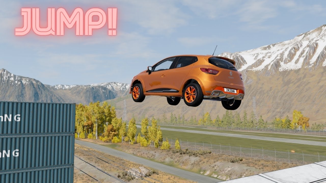 Car Jump Test: Renault Clio vs BMW vs Audi - Epic Leap Challenge! - YouTube