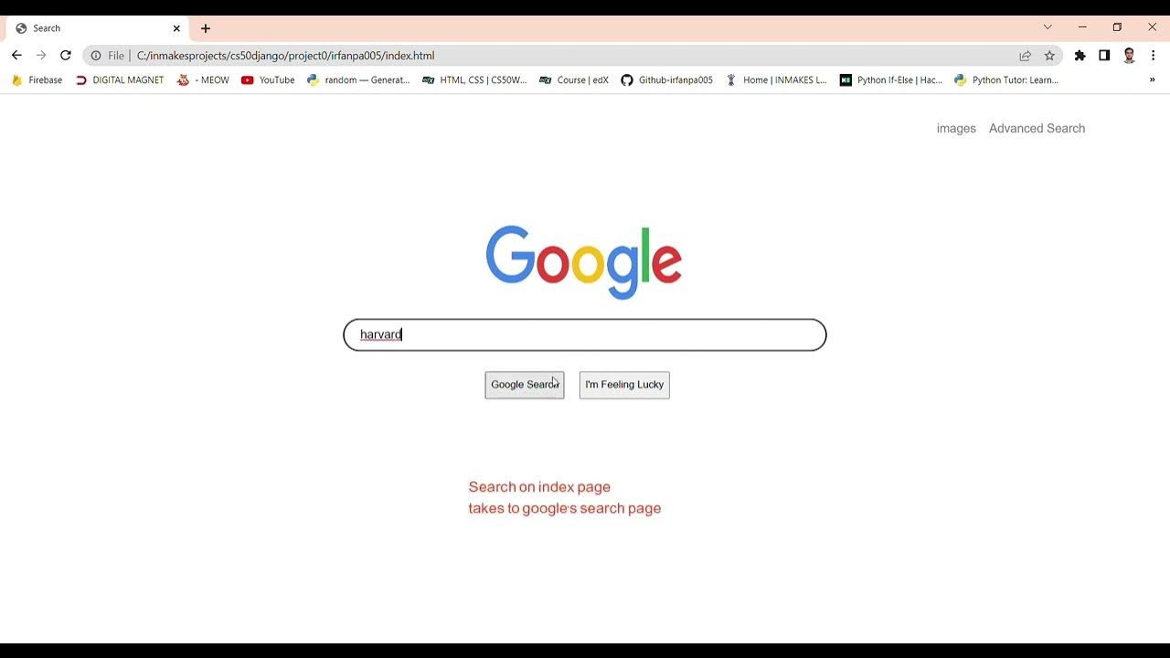 Cs50web Programming Project0 Search Youtube