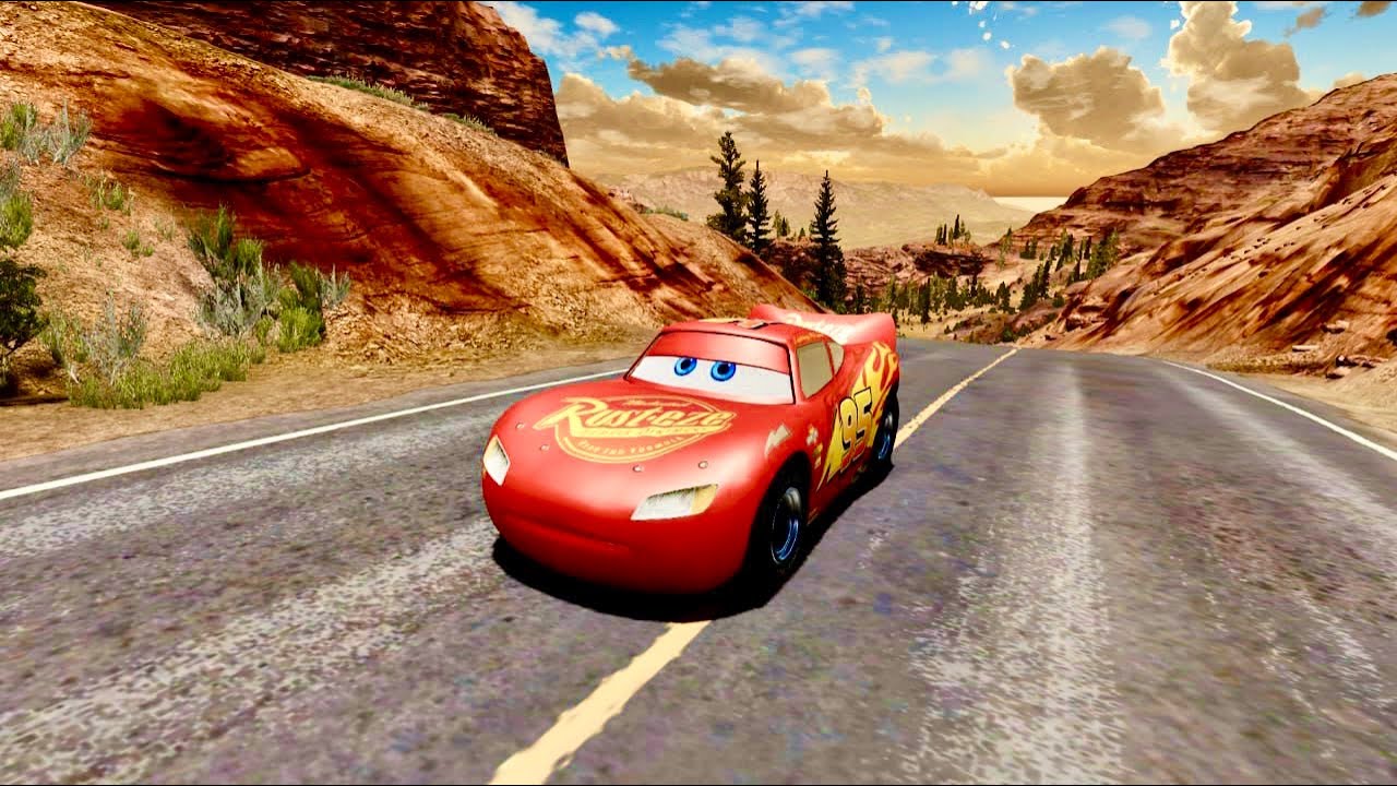 LIGHTNING MAQUEN DISNEY CARS CRASHES beamng drive - YouTube