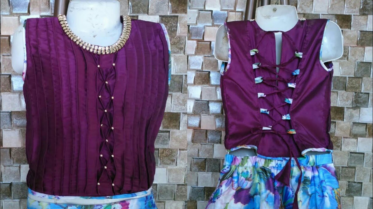 DIY top for girls/ top for girls cutting and stitching - YouTube