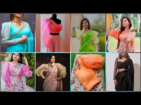 Latest Stylish Sheer Blouse Designs/Fancy Stylish Blouse Designs