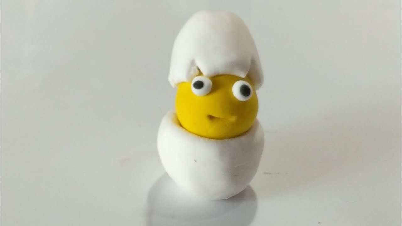 Egg 🐣 /chick /easy clay craft/sjkhandcrafts - YouTube