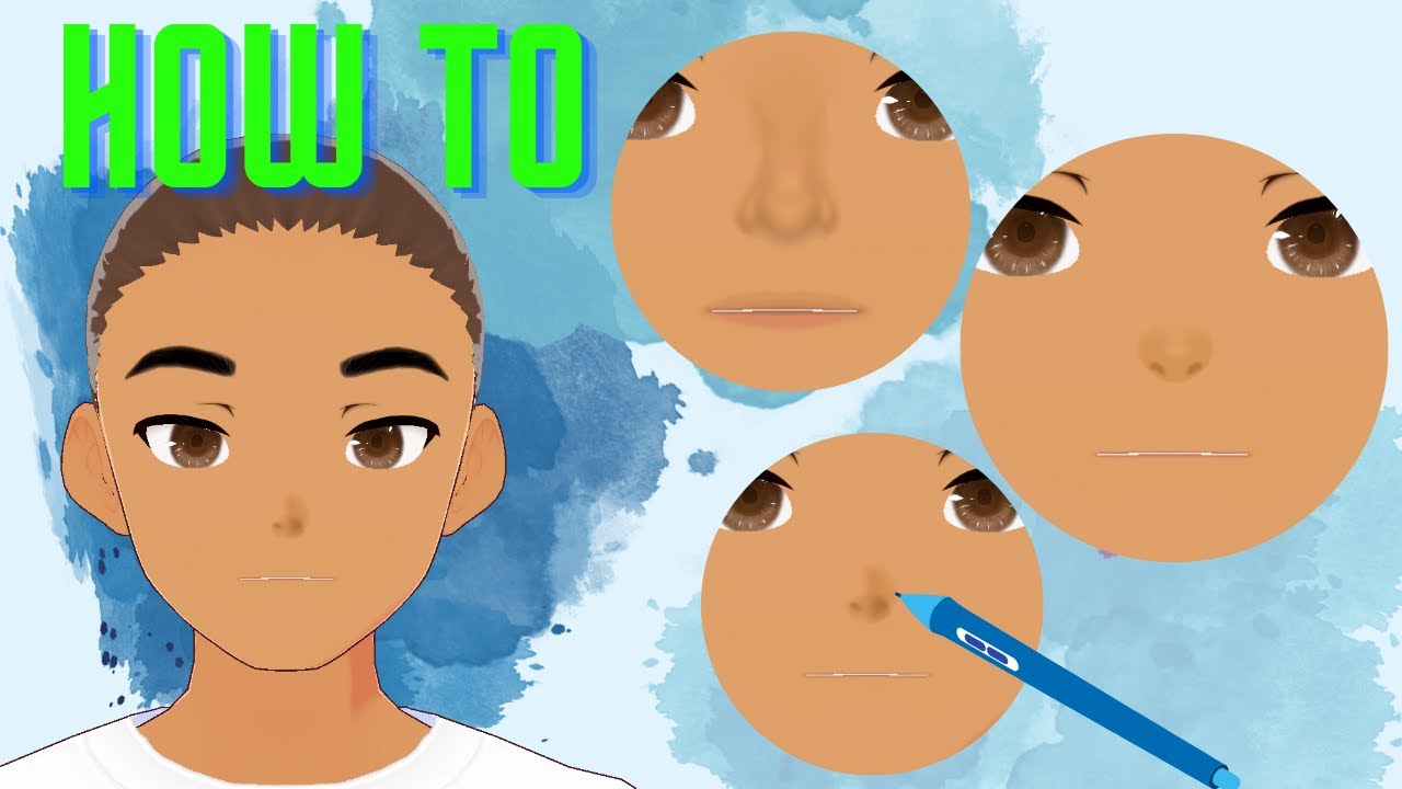 How to create Anime, Cartoon, or Realistic noses in Vroid - YouTube