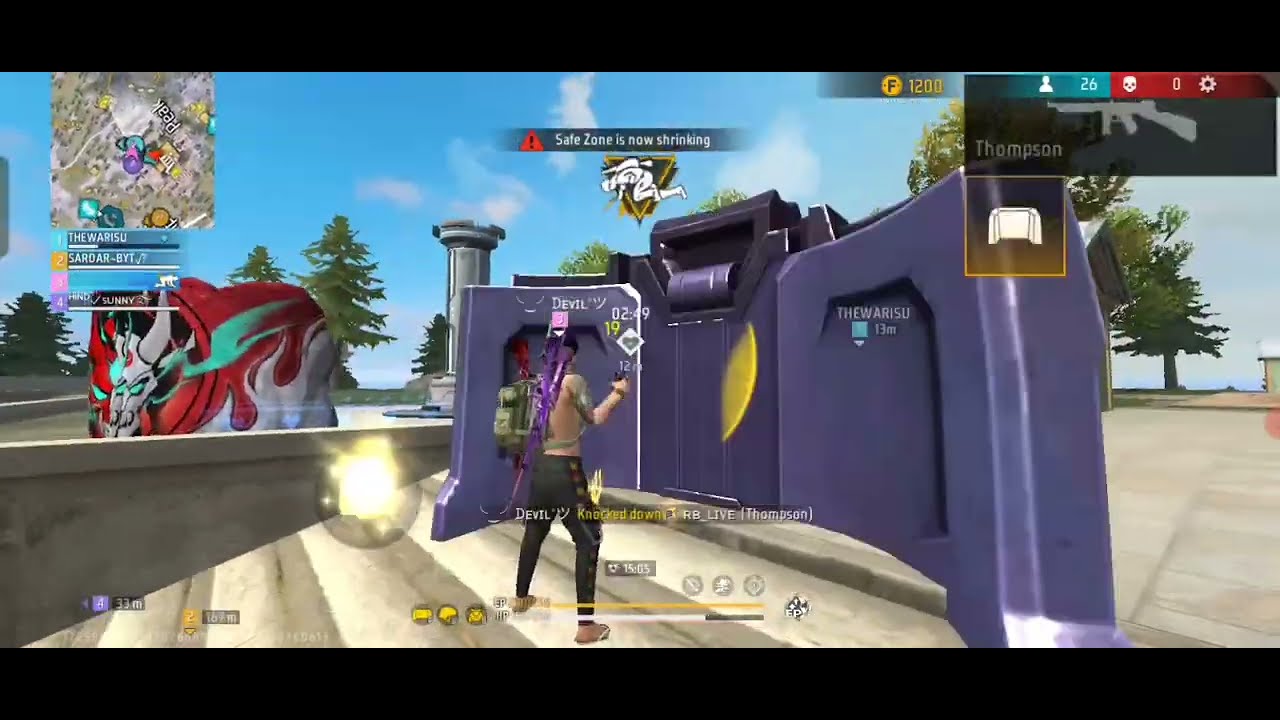 FREE FIRE 🔥 solo vs solo with🙏😭 mp40+SBD#💪13kills Total Garena free ...