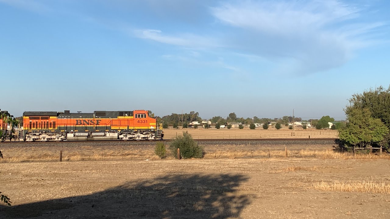 On my Birthday I caught BNSF 4331 and BNSF 6218 leading an auto rack ...