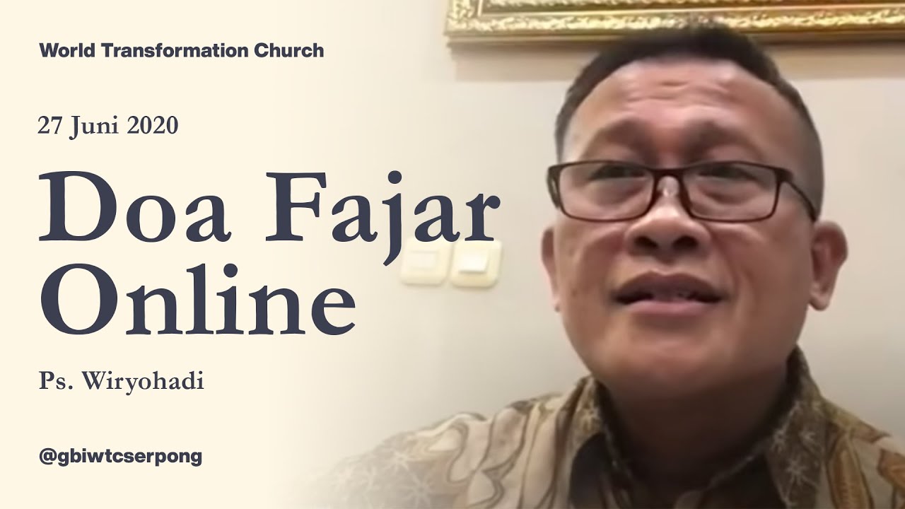 Doa Fajar | 27 Juni 2020 - YouTube