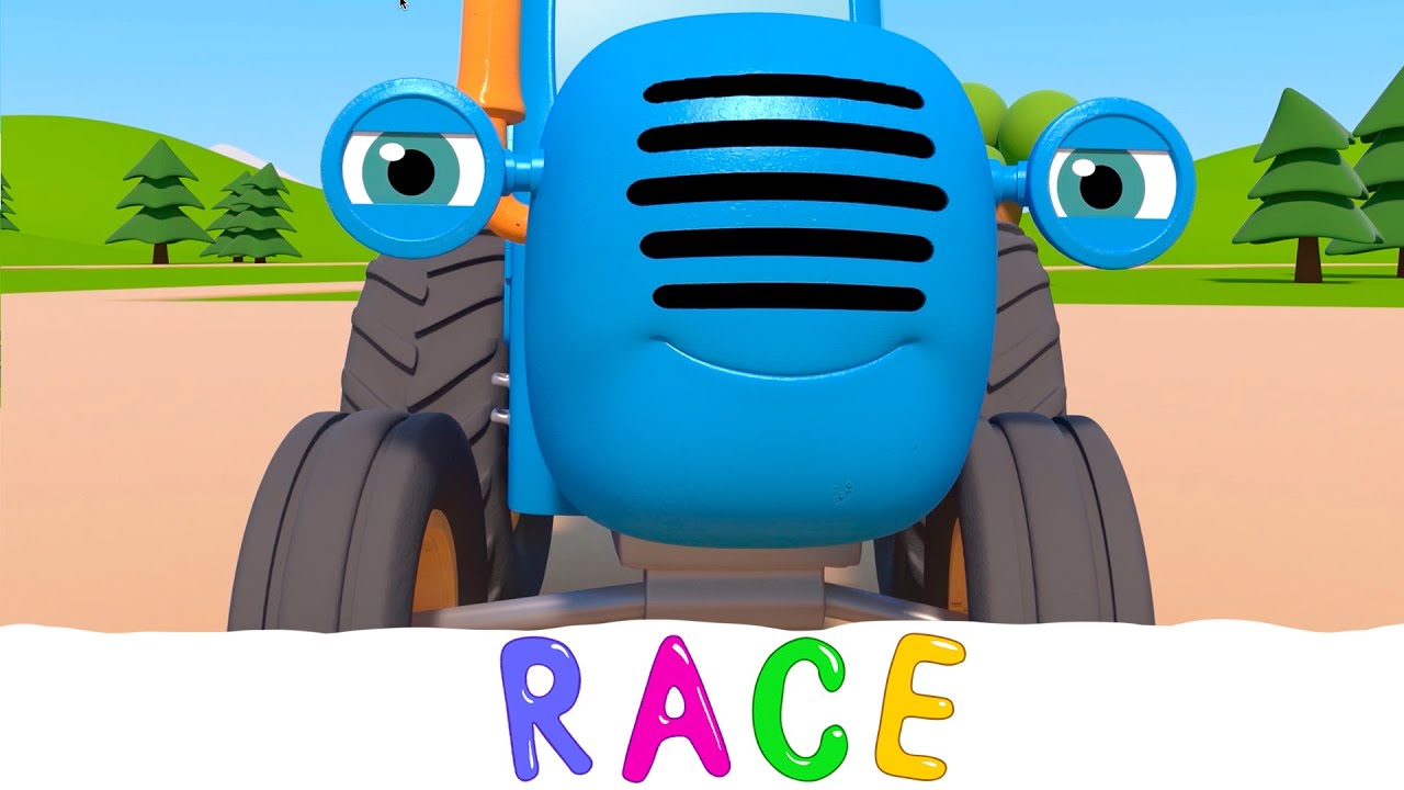 RACE - The Blue Tractor's Playground - Truck cartoons for Kids - TV ...